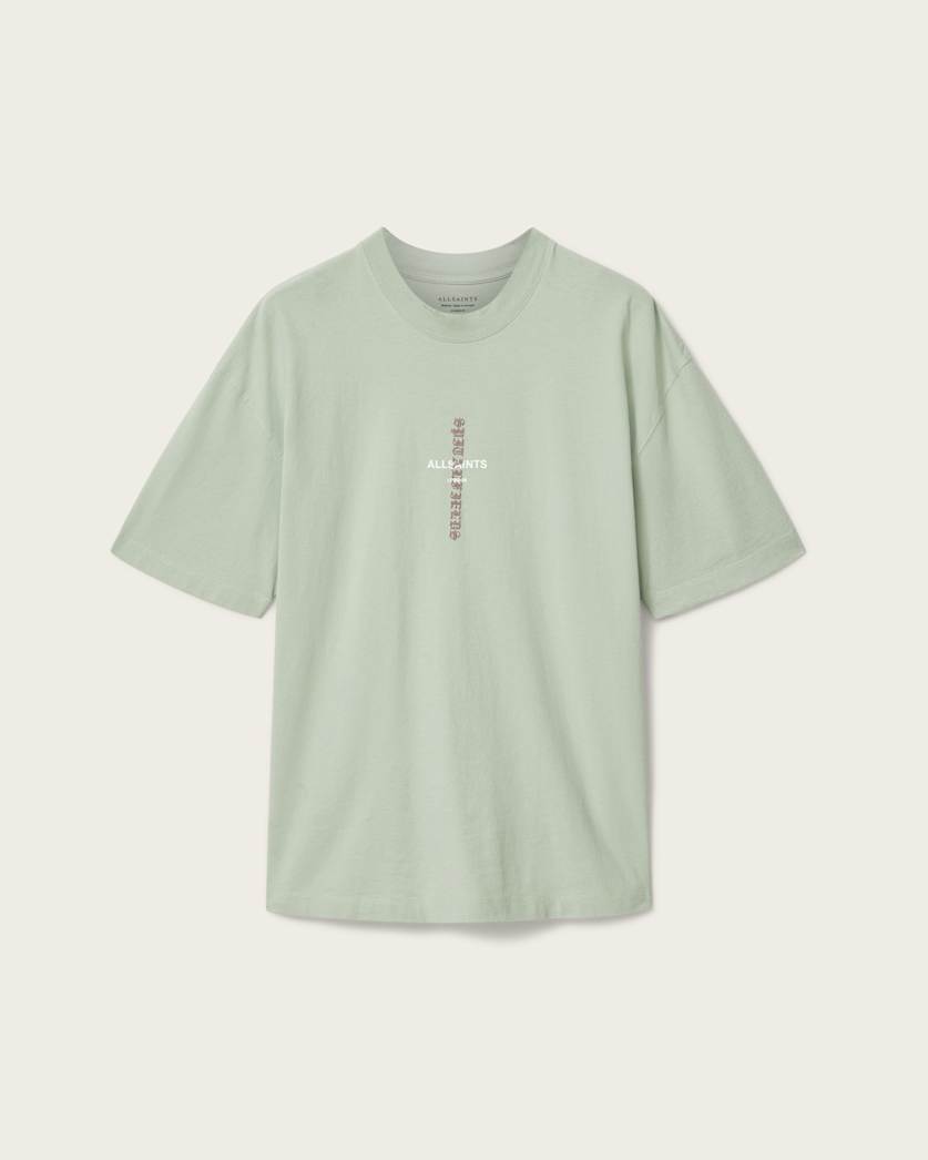 Knox Short Sleeve T-Shirt CELADON GREEN | ALLSAINTS